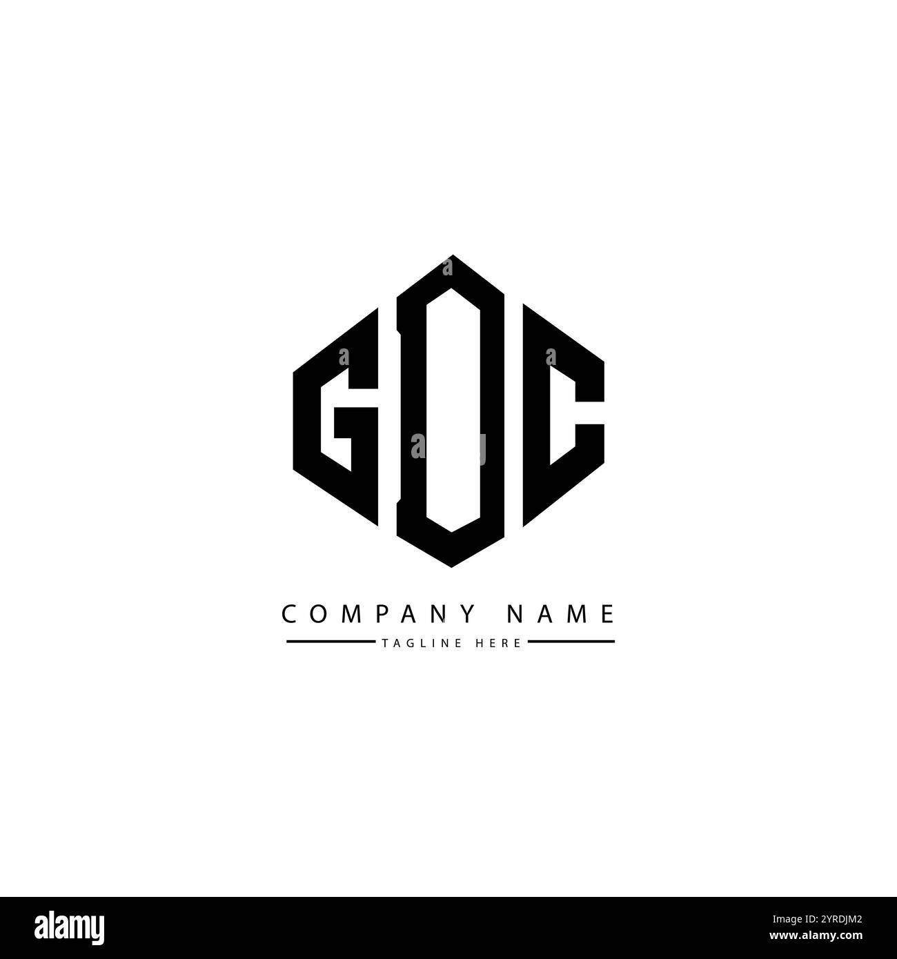 GDC letter logo design with polygon shape. GDC polygon and cube shape ...