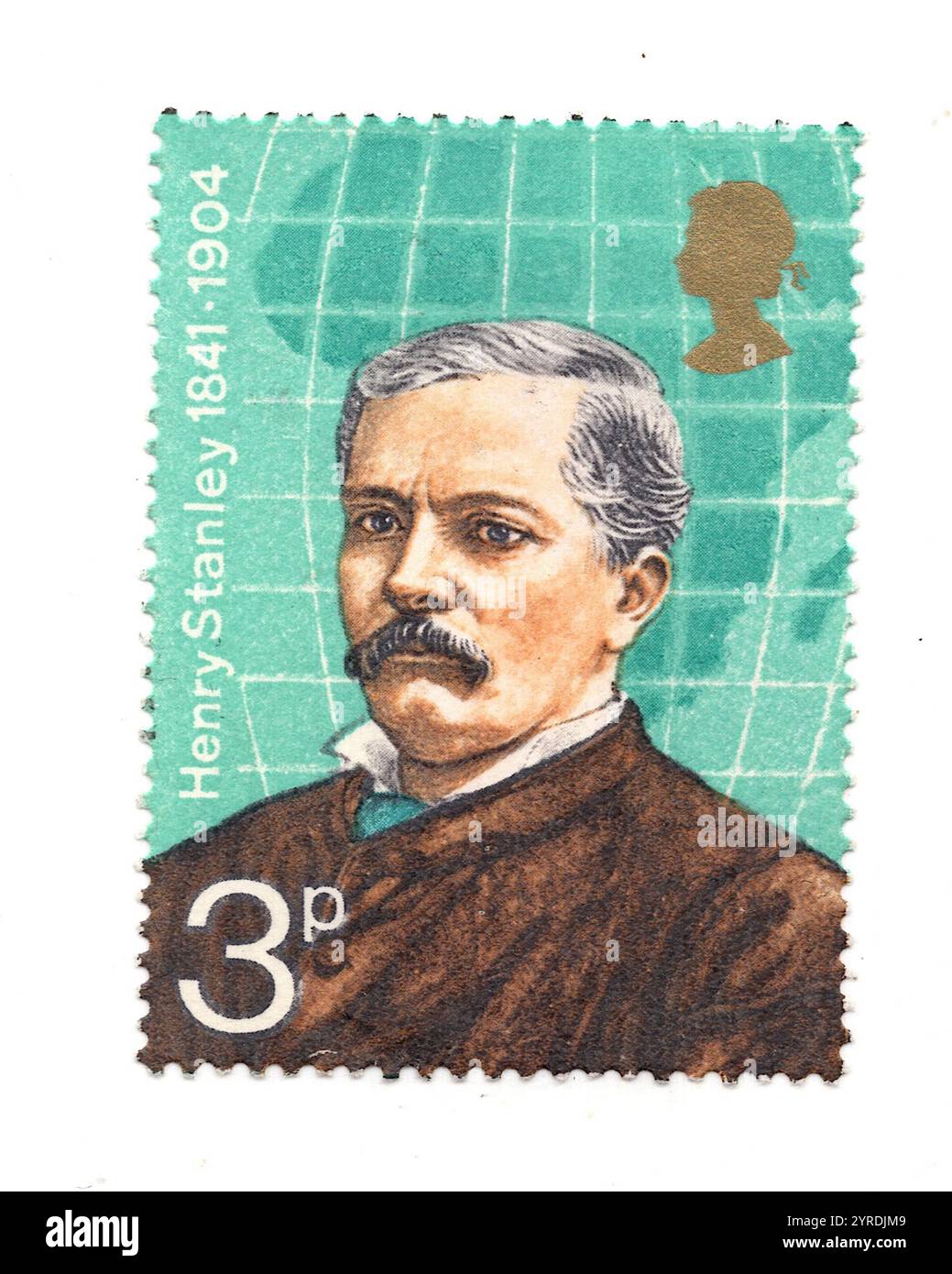 A vintage postage stamp from Great Britain featuring Henry Stanley Stock Photo - Alamy