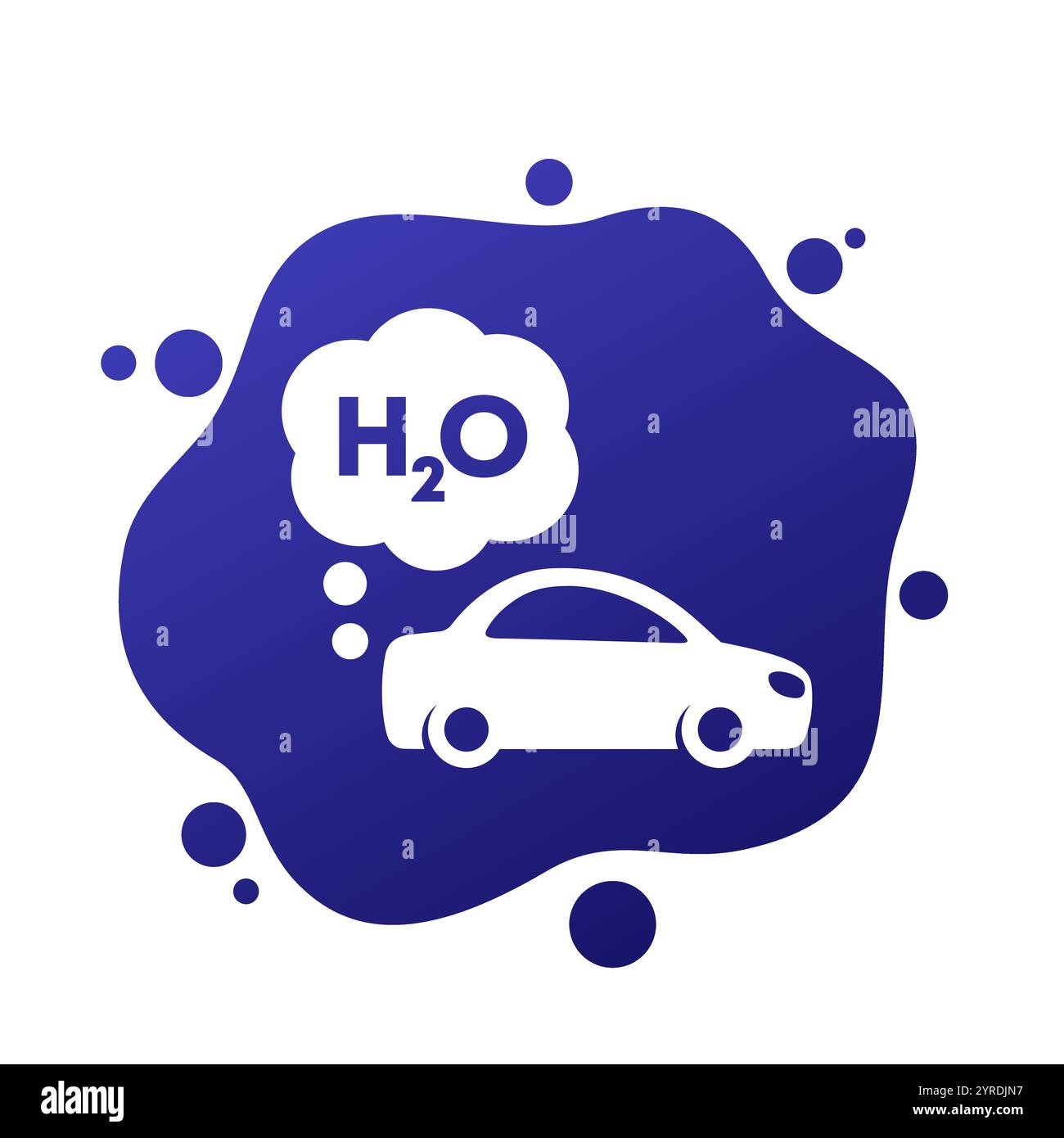 clean emissions of hydrogen car vector icon Stock Vector Image & Art ...