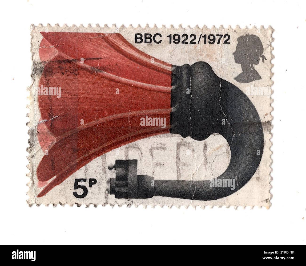 A vintage postage stamp from Great Britain featuring 50 years of the ...
