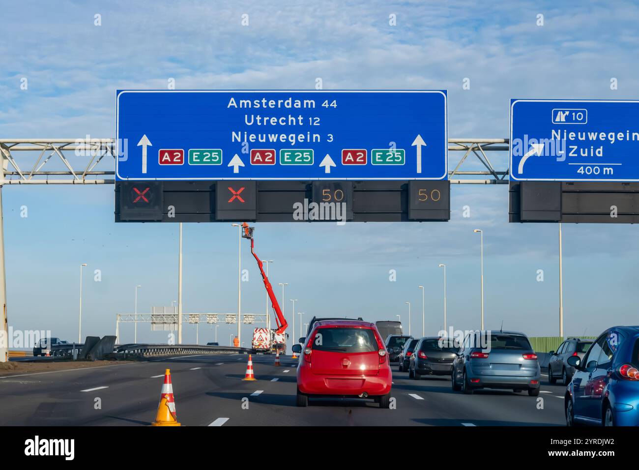 Traffic jam on a2 freeway hi-res stock photography and images - Alamy