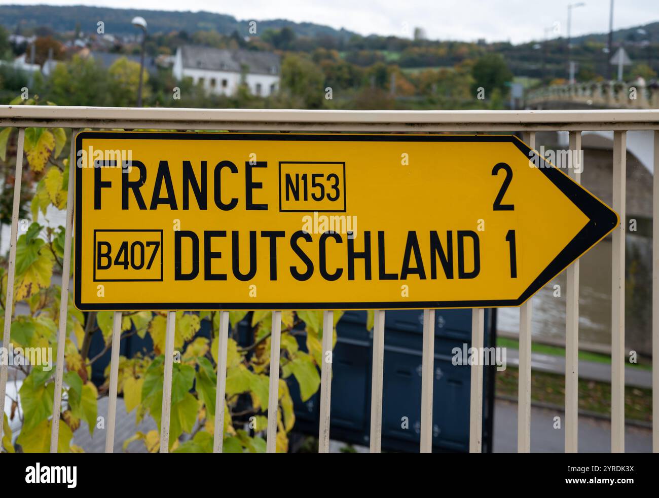 Transport infrastructure in Europe, road signs, directions, country ...