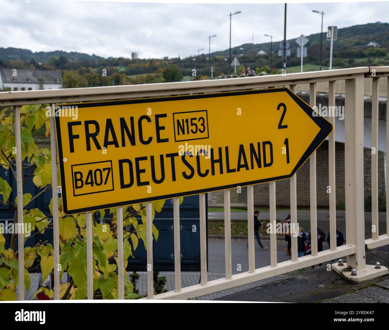Transport infrastructure in Europe, road signs, directions, country ...