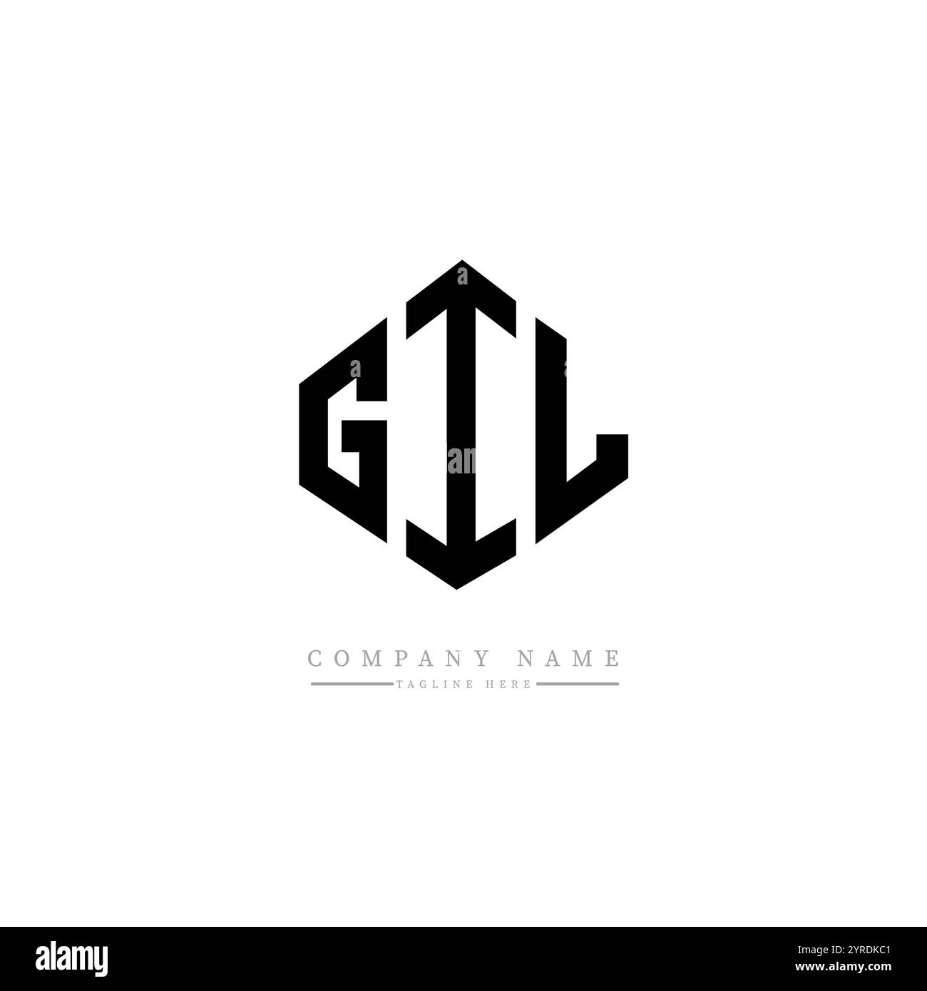 GIL letter logo design with polygon shape. GIL polygon and cube shape ...