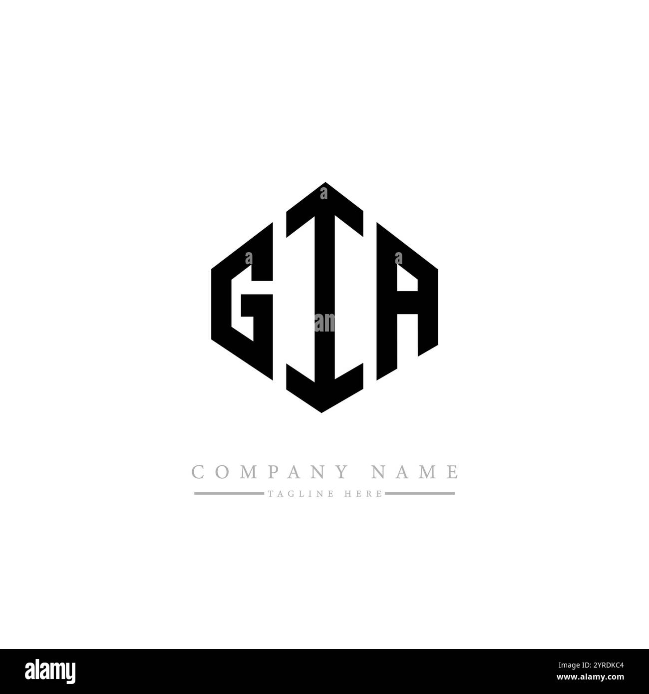GIA letter logo design with polygon shape. GIA polygon and cube shape ...