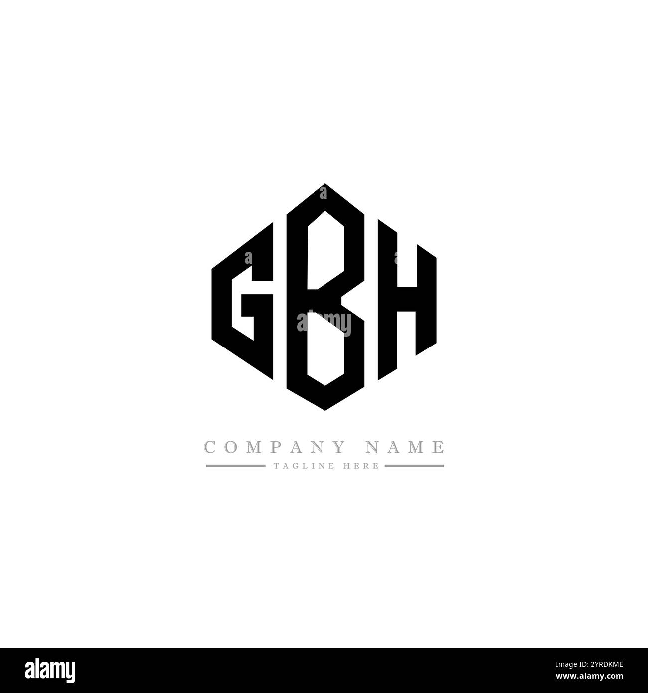 GBH letter logo design with polygon shape. GBH polygon and cube shape ...