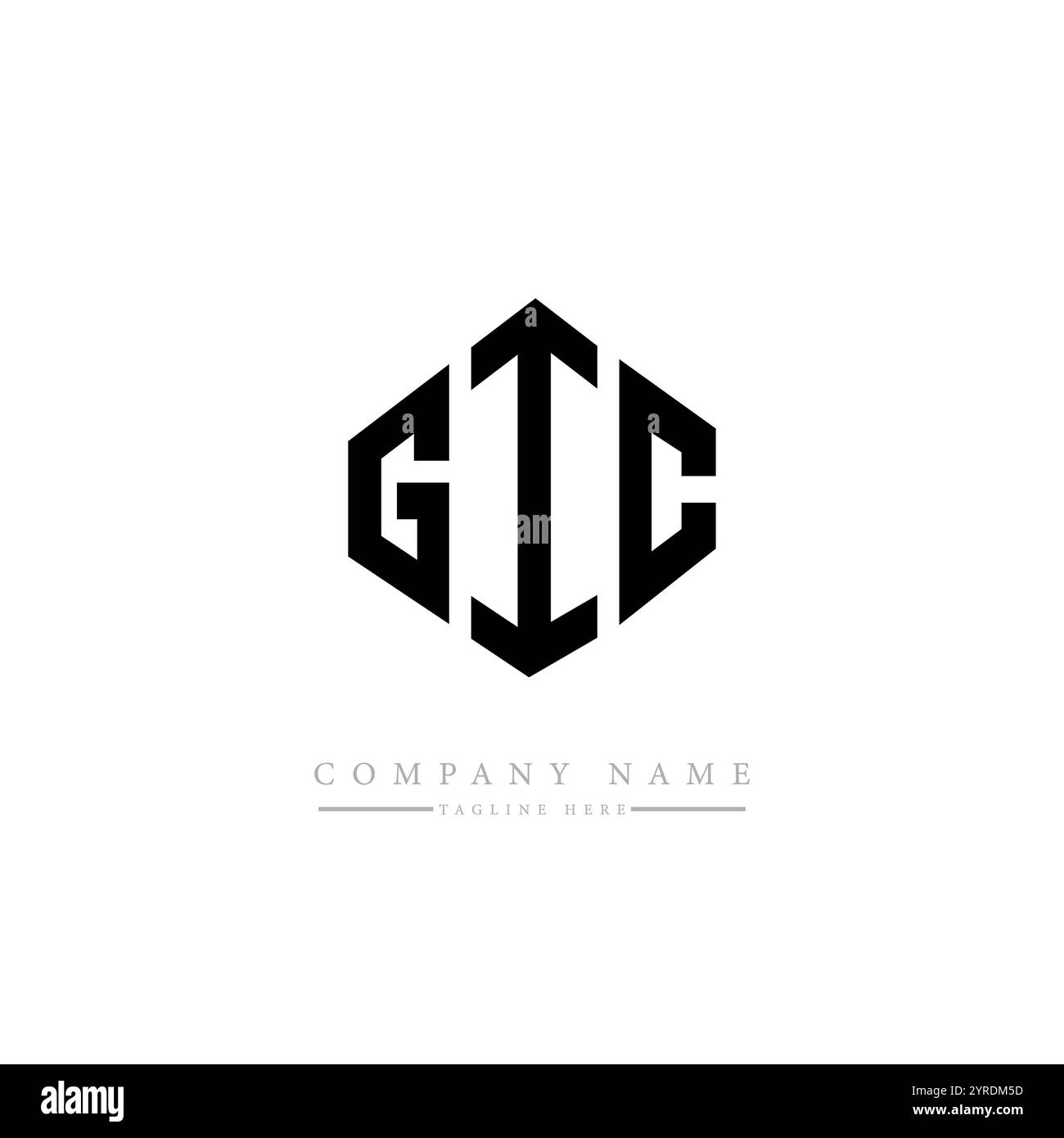 GIC letter logo design with polygon shape. GIC polygon and cube shape ...