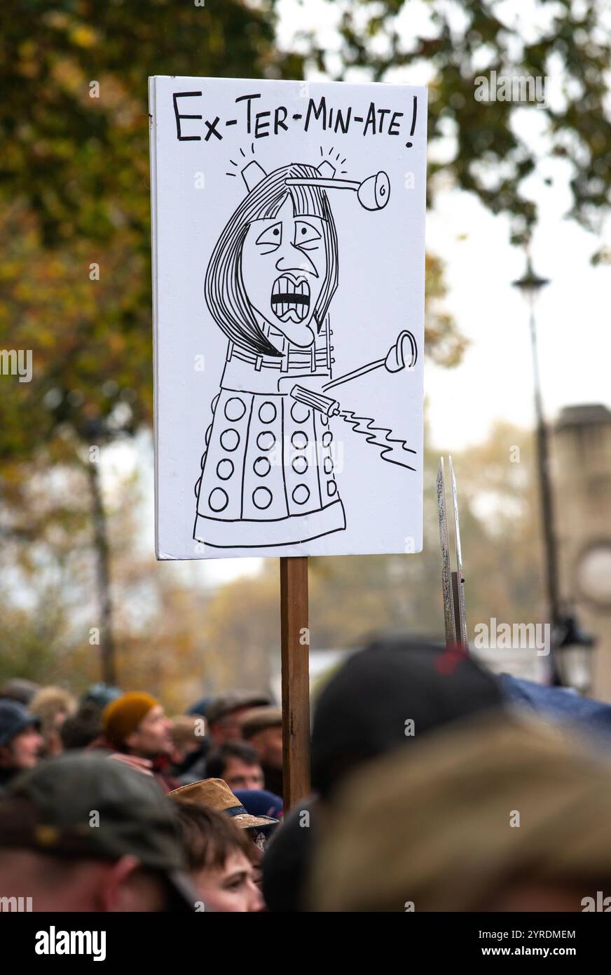 London, UK. 19th Nov 2024. Protest sign at the London Farming Rally in ...