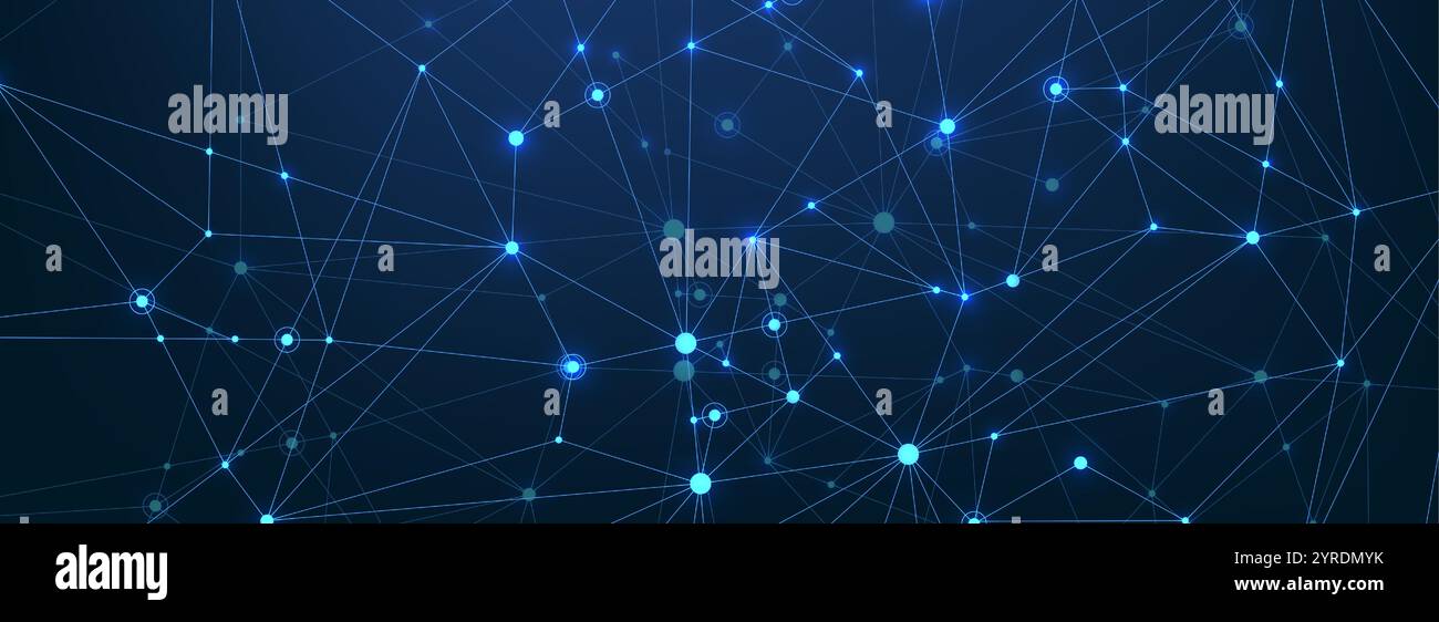 Global network connection concept. Big data visualization. Social network communication in the ...