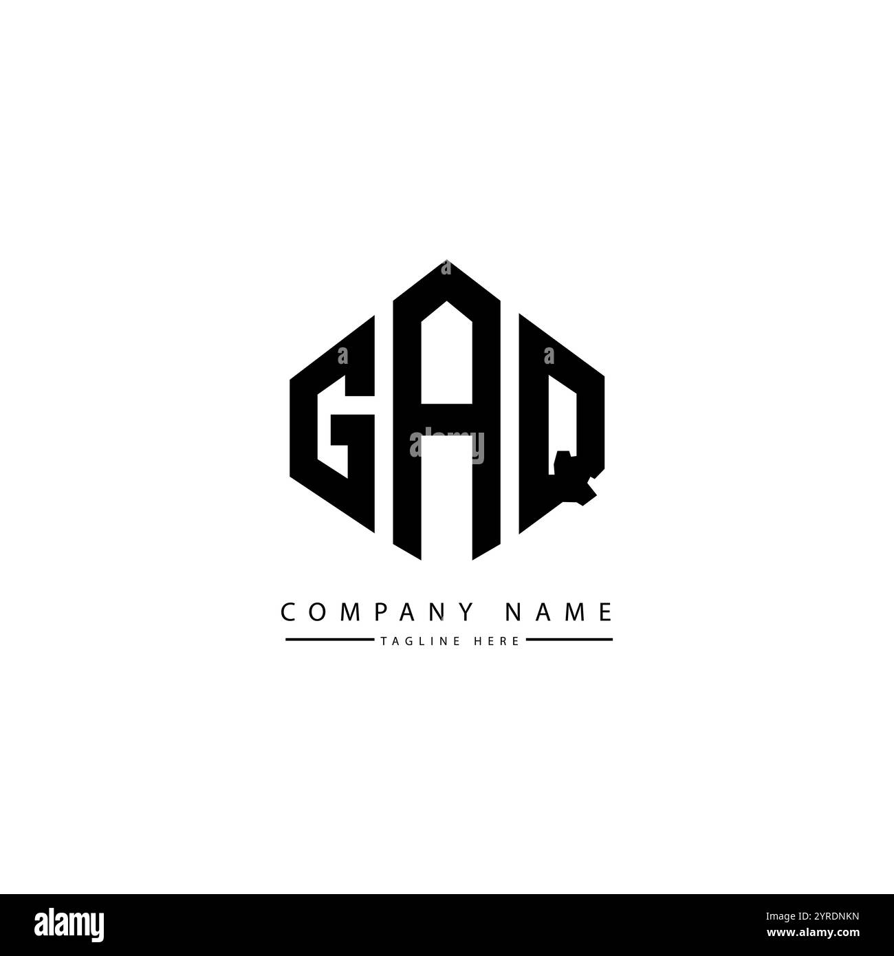 GAQ letter logo design with polygon shape. GAQ polygon and cube shape ...