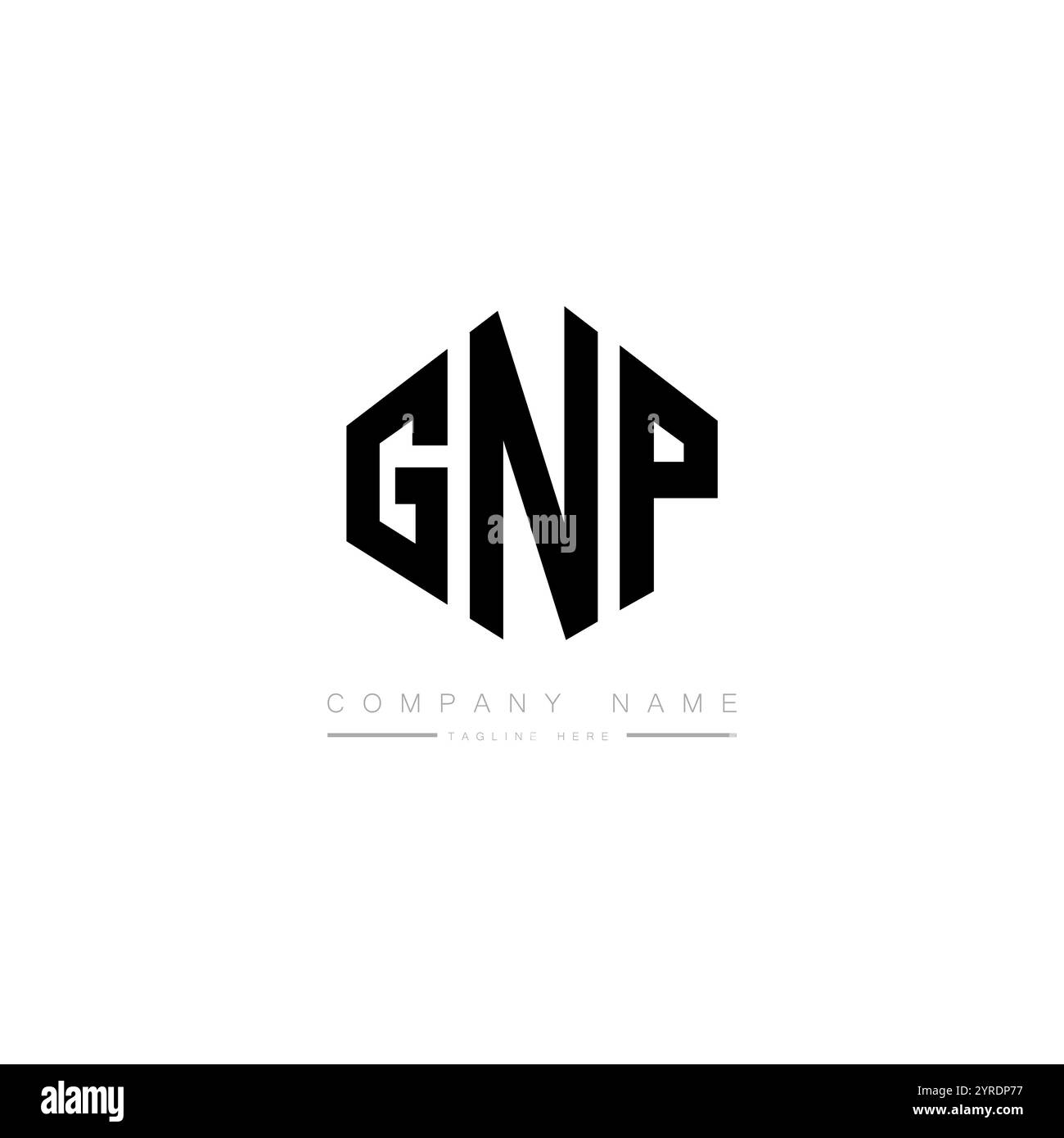 GNP letter logo design with polygon shape. GNP polygon and cube shape ...