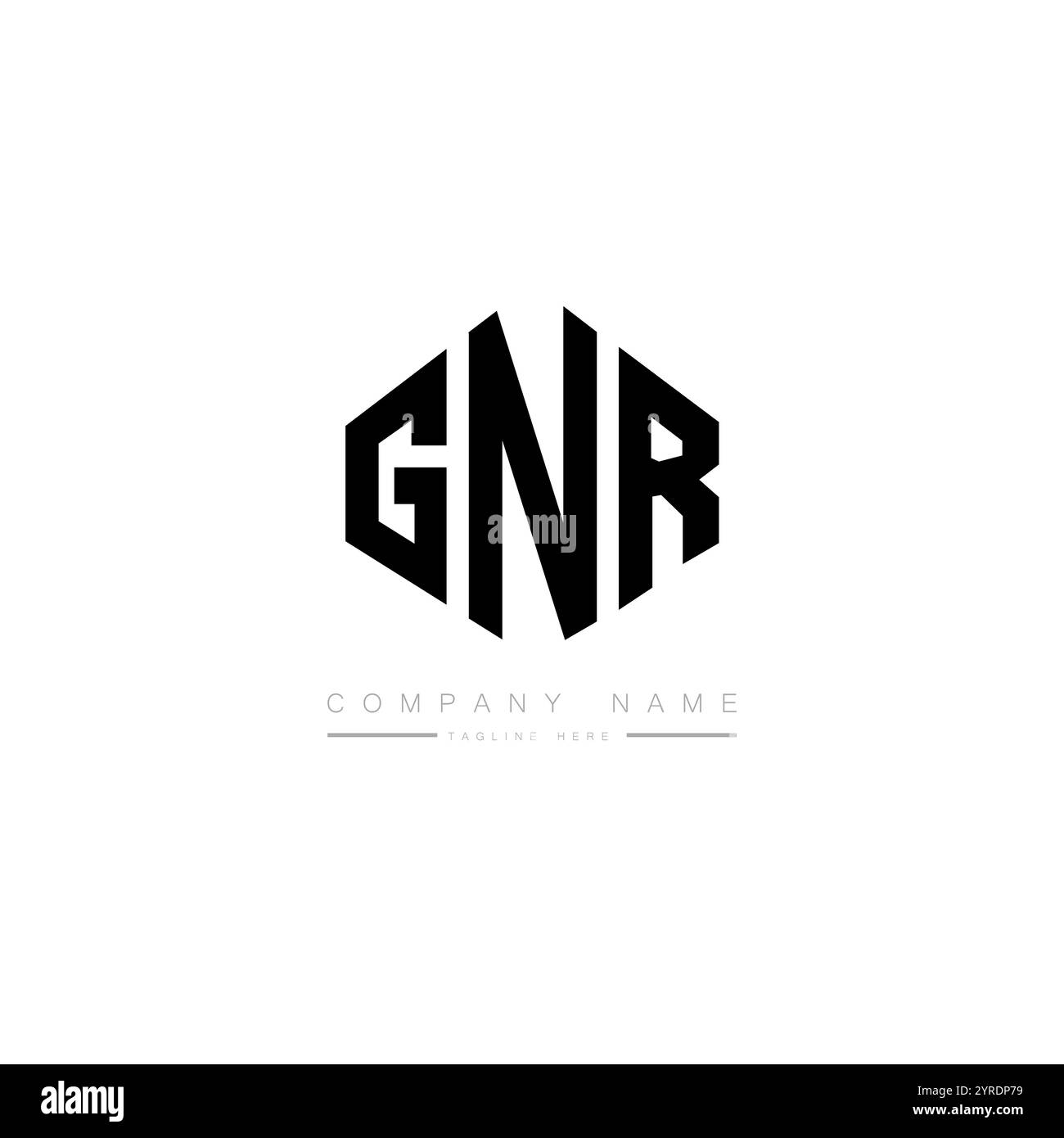GNR letter logo design with polygon shape. GNR polygon and cube shape ...