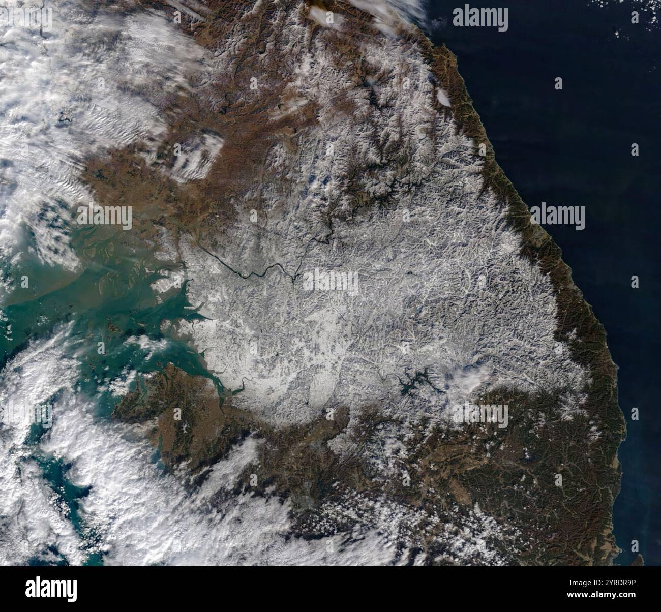 Seoul, South Korea. 29th Nov, 2024. Satellite view of late-November ...