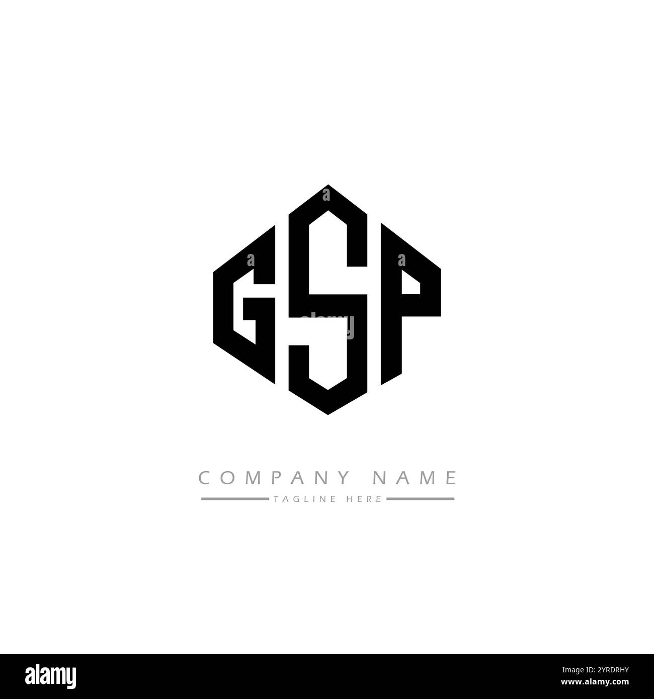 GSP letter logo design with polygon shape. GSP polygon and cube shape ...
