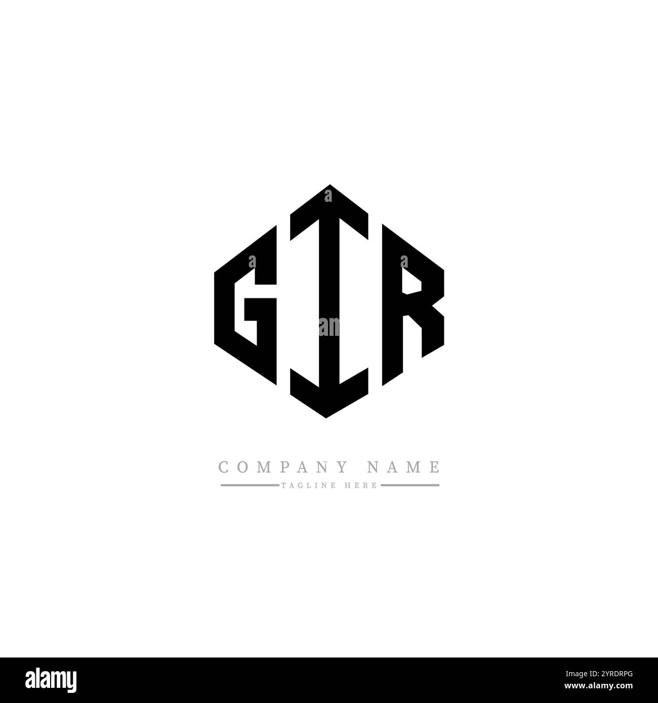 GIR letter logo design with polygon shape. GIR polygon and cube shape ...