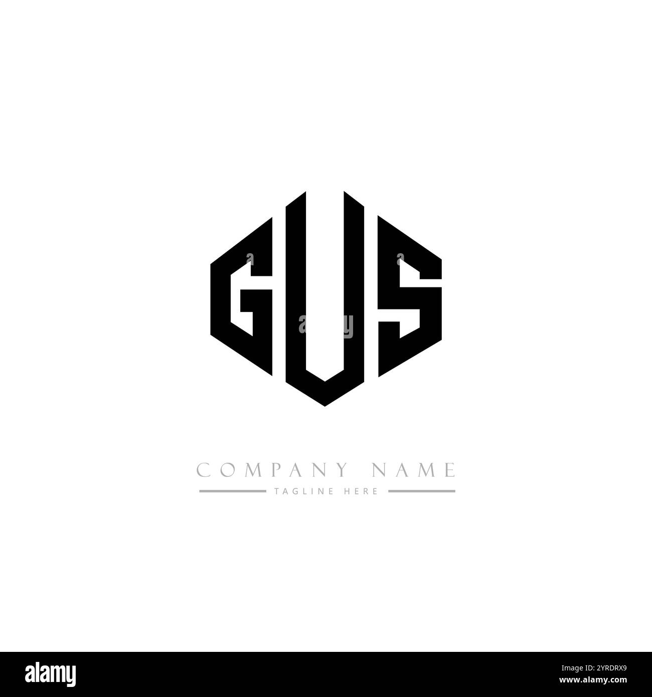 GUS letter logo design with polygon shape. GUS polygon and cube shape ...