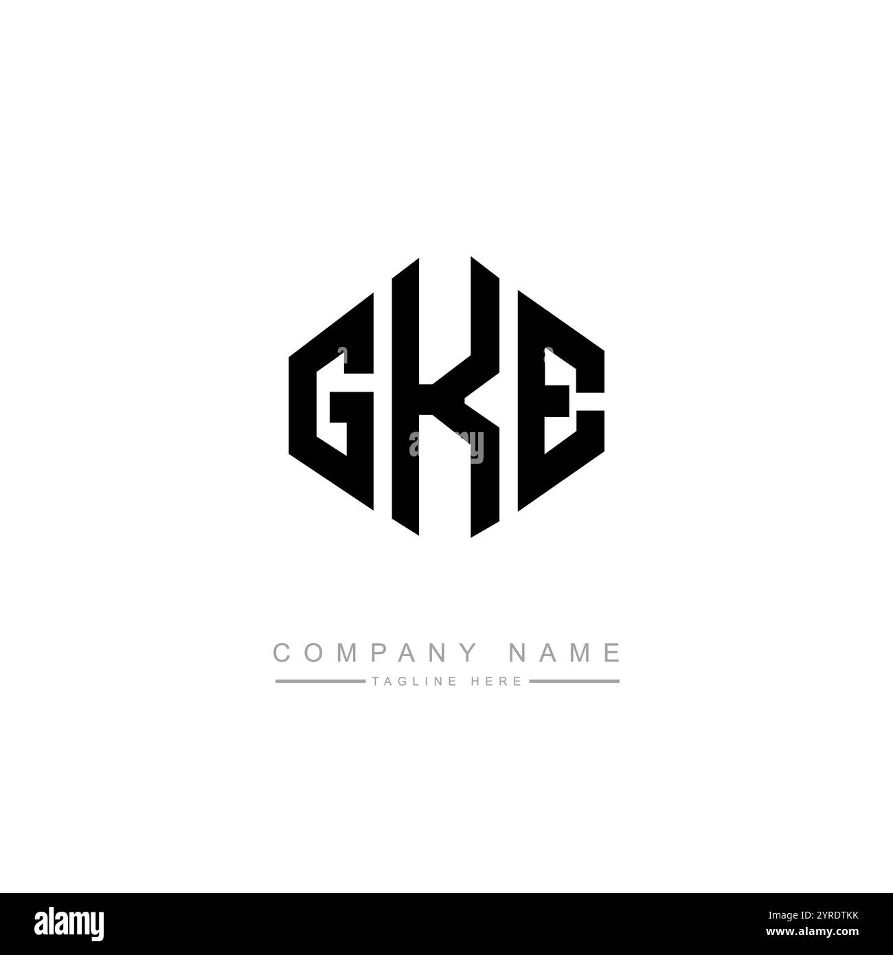 GKE letter logo design with polygon shape. GKE polygon and cube shape logo design. GKE hexagon ...