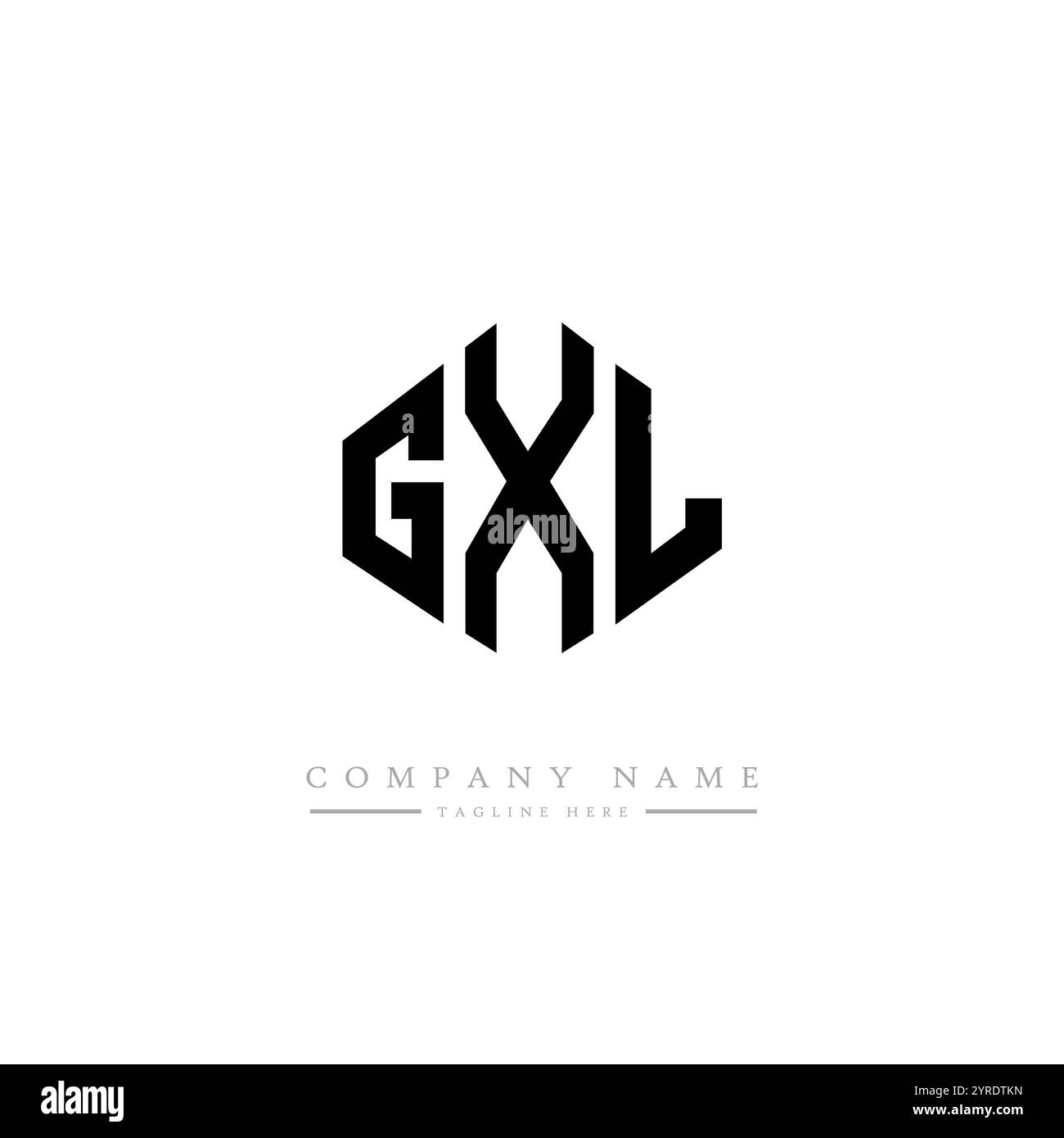 GXL letter logo design with polygon shape. GXL polygon and cube shape logo design. GXL hexagon ...