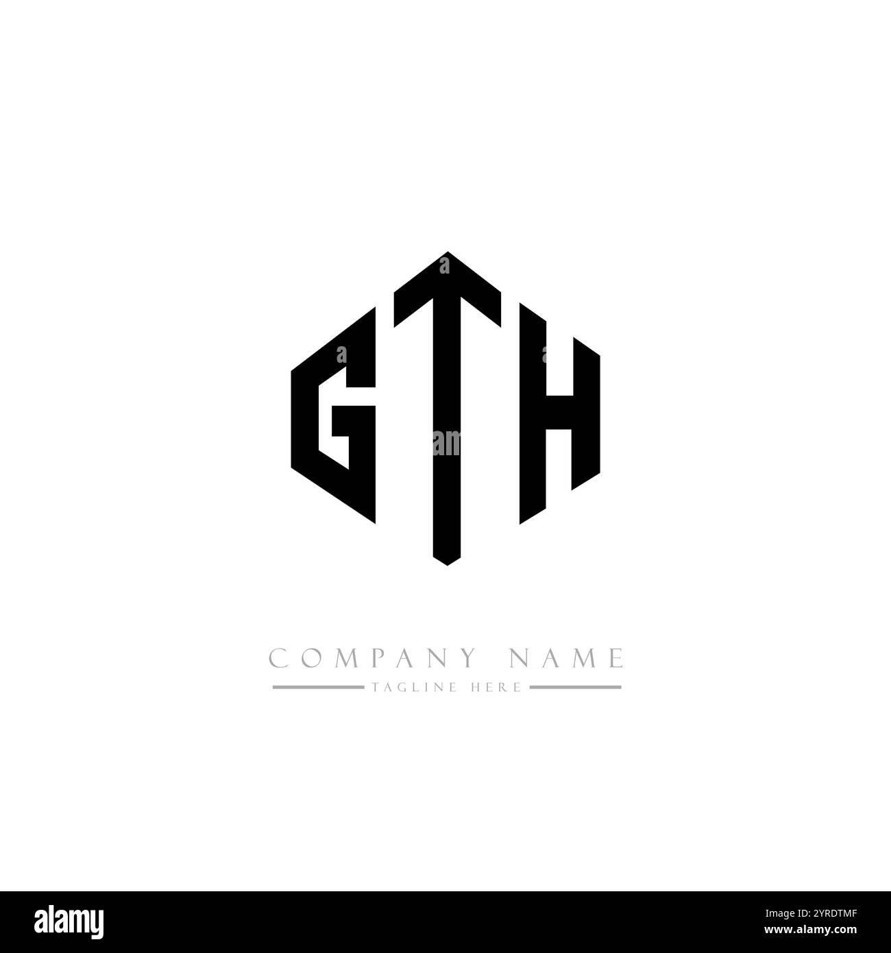 GTH letter logo design with polygon shape. GTH polygon and cube shape ...