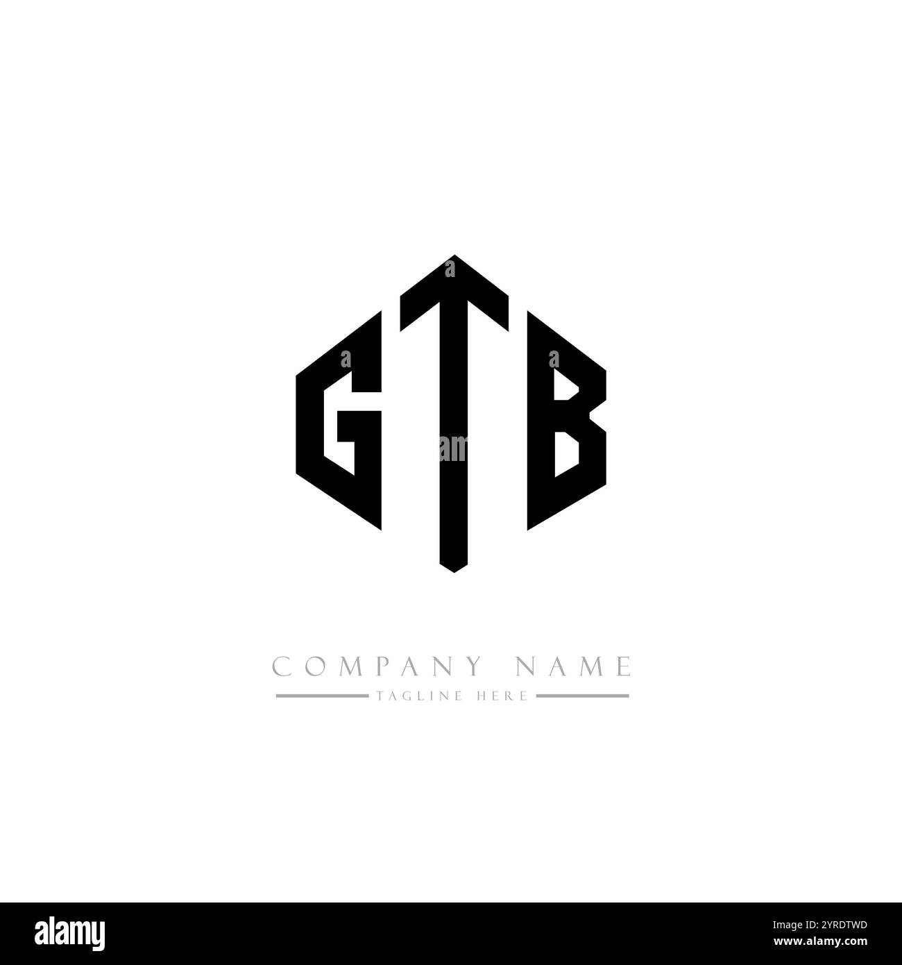 GTB letter logo design with polygon shape. GTB polygon and cube shape ...