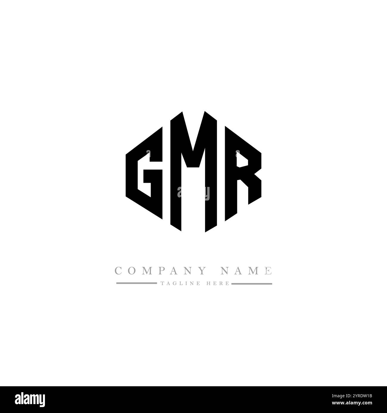 GMR letter logo design with polygon shape. GMR polygon and cube shape ...