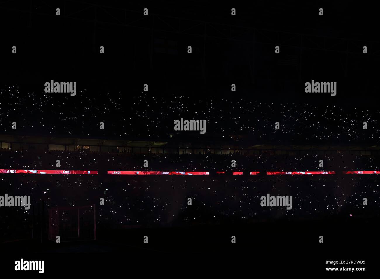 Pre match light and laser show England v USA Wembley Stadium London UK ...