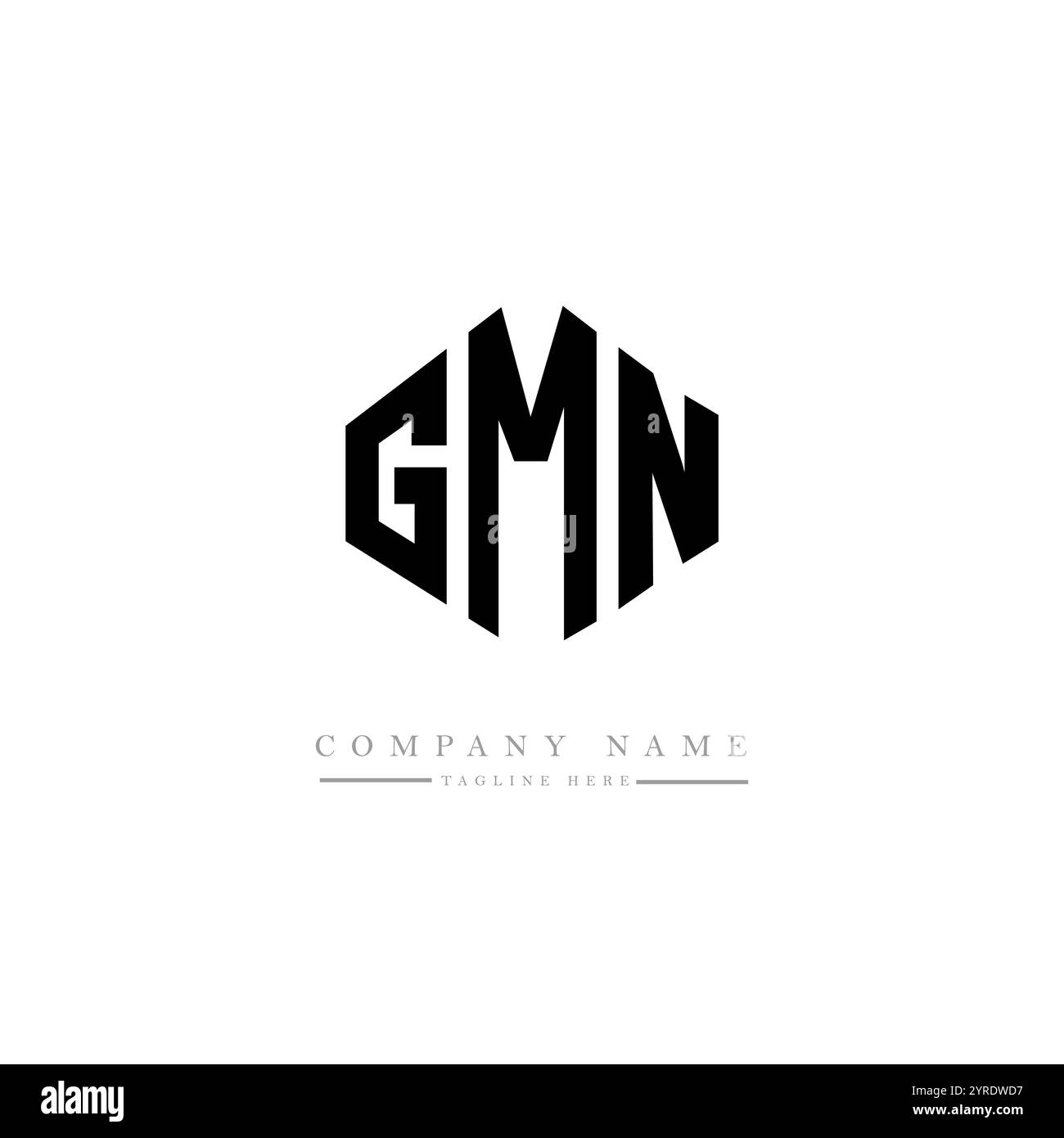 Gmn logo design Black and White Stock Photos & Images - Alamy