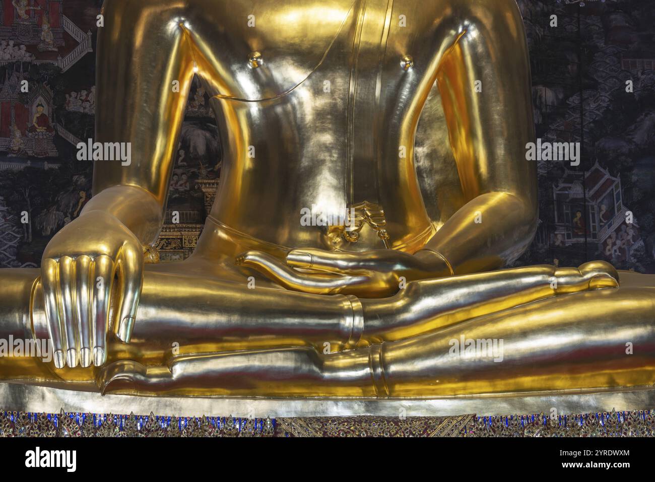 Golden Buddha statue, Phra Si Sakyamuni, (from the Sukhothai era and ...