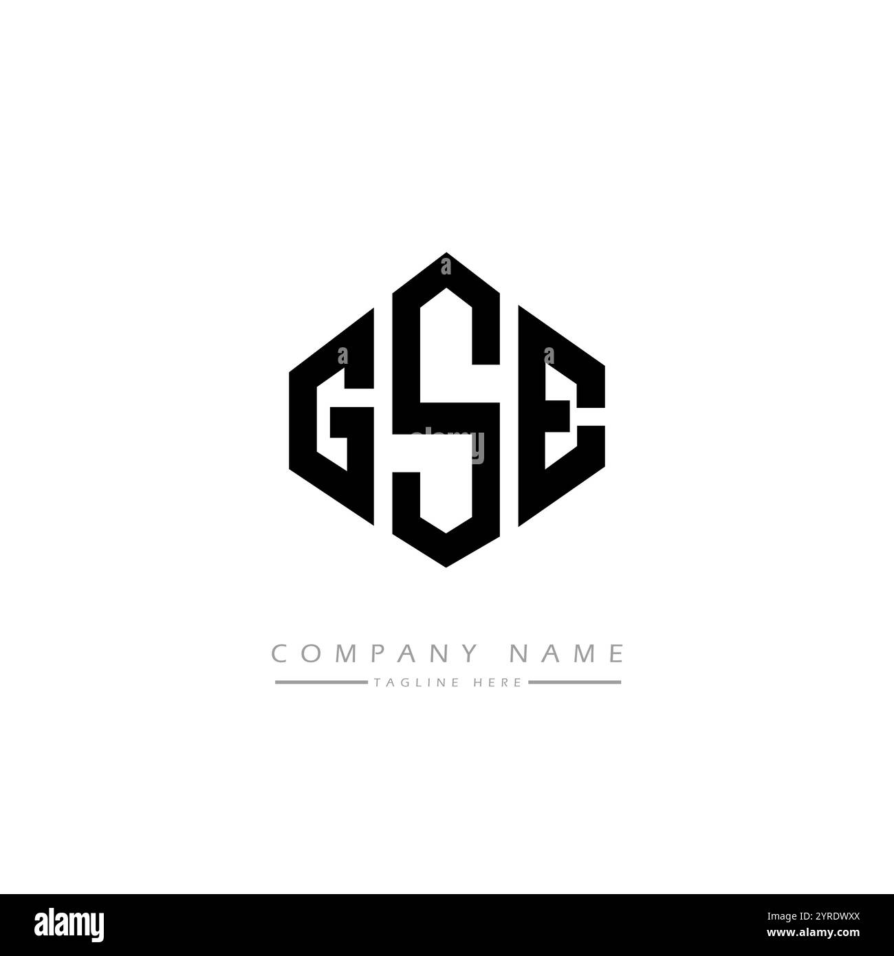 GSE letter logo design with polygon shape. GSE polygon and cube shape ...