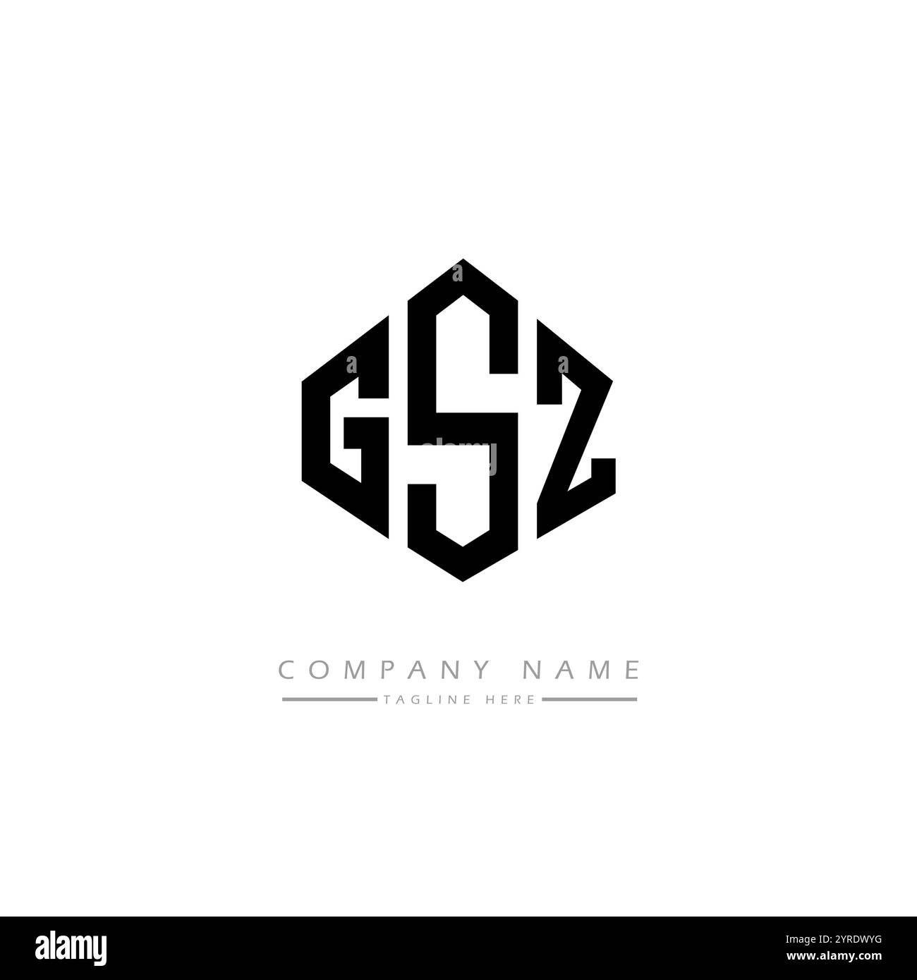GSZ letter logo design with polygon shape. GSZ polygon and cube shape ...