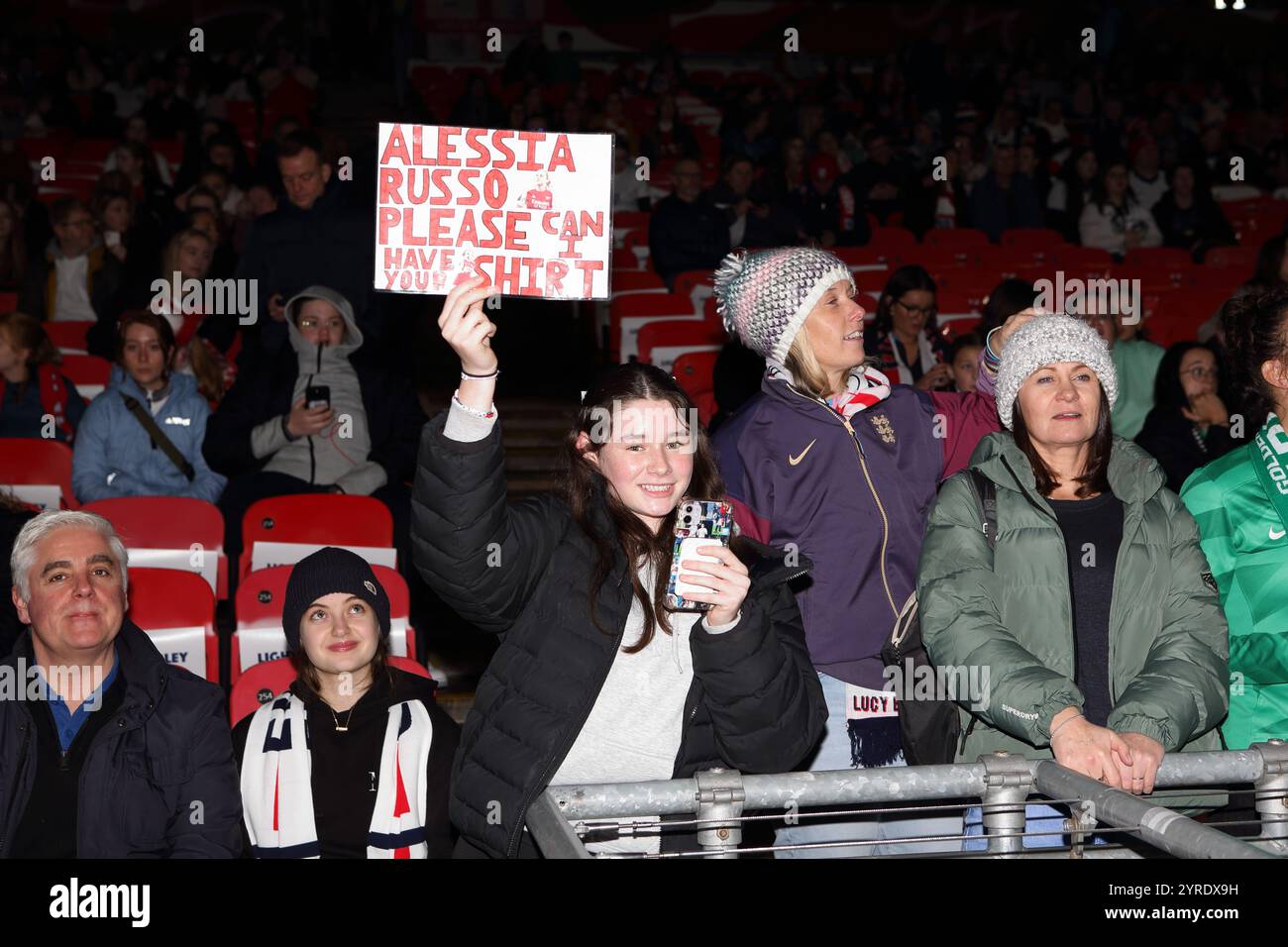 Alessia Russo fans England v USA women's football Wembley Stadium ...