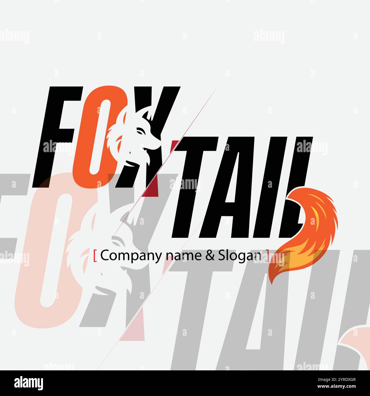 Elegant fox logo hi-res stock photography and images - Alamy