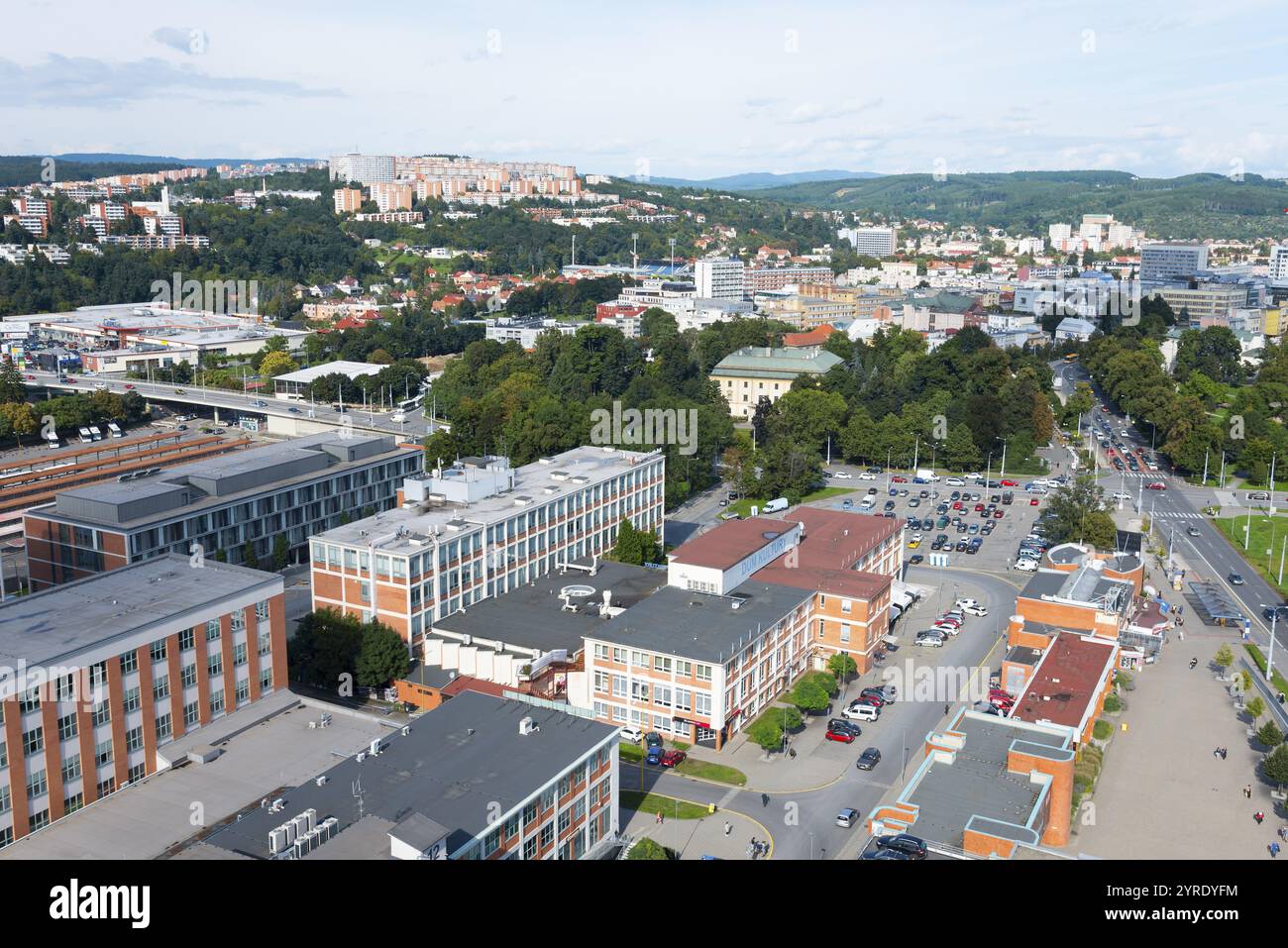 Image of an urban environment with buildings and streets framed by ...