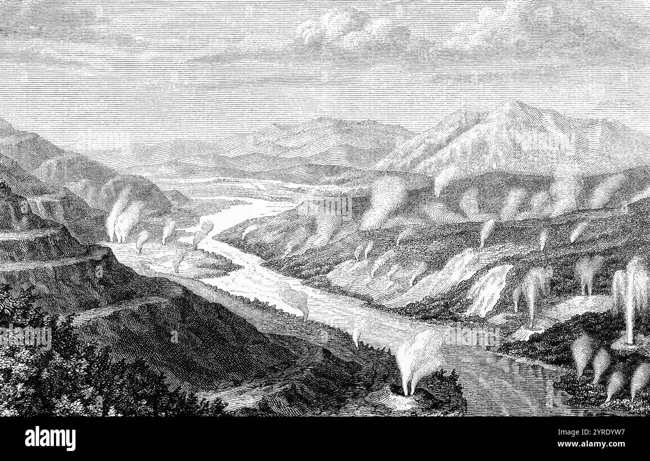 Hot springs in the thermal area on New Zealand, geology of plate ...