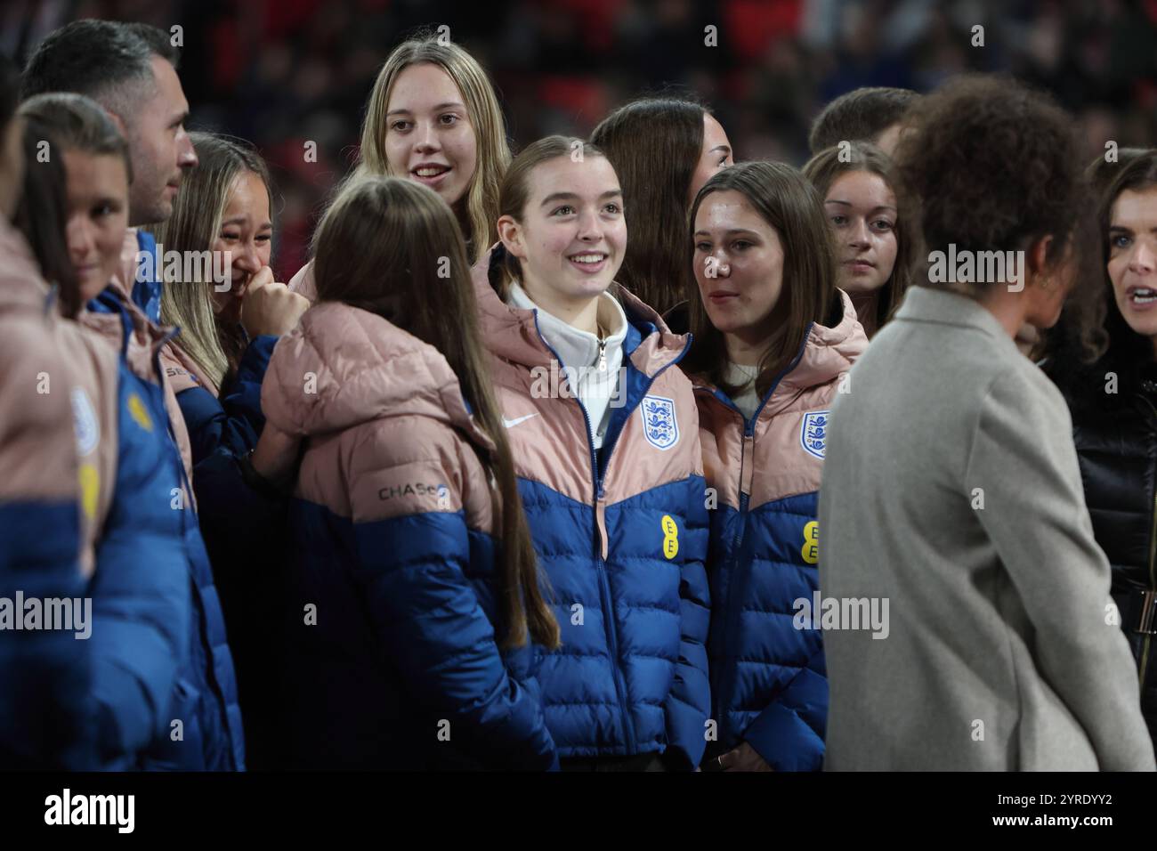 England u17 squad at halftime England v USA Wembley Stadium London ...