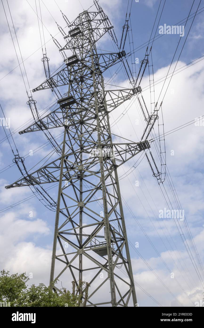 High voltage pylon for power supply Stock Photo - Alamy