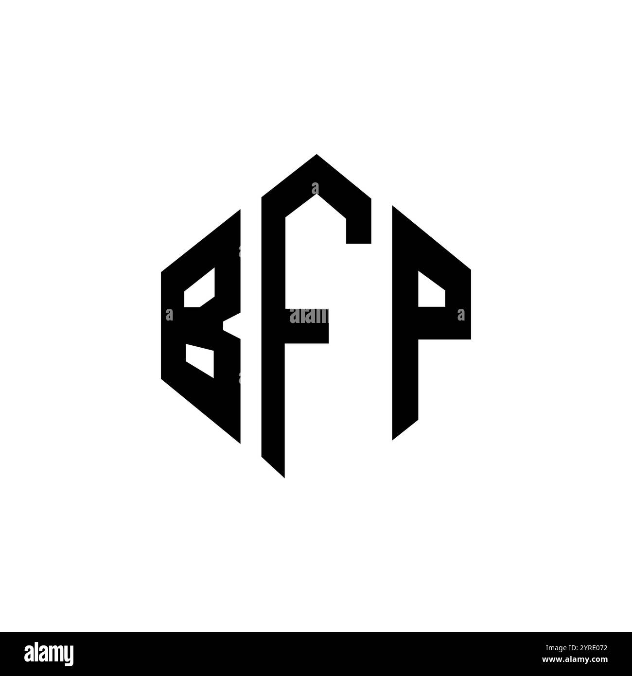 BFP letter logo design with polygon shape. BFP polygon and cube shape ...