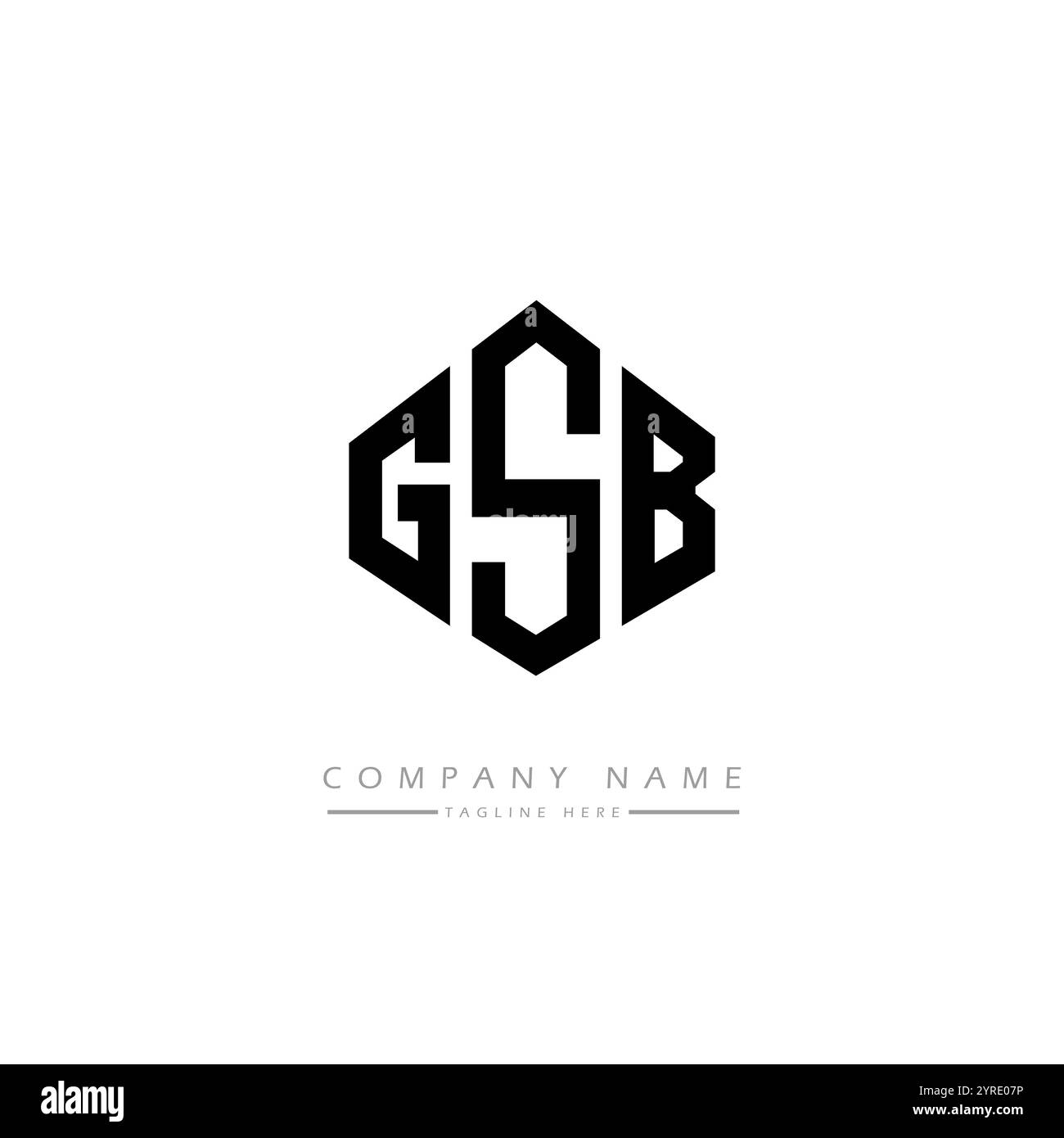 GSB letter logo design with polygon shape. GSB polygon and cube shape ...