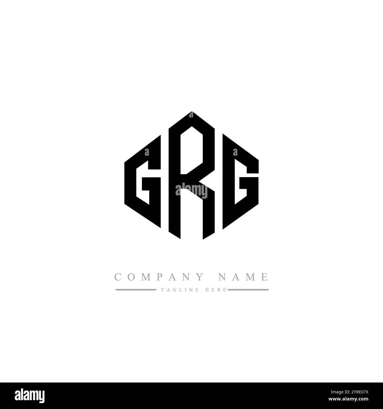 GRG letter logo design with polygon shape. GRG polygon and cube shape ...