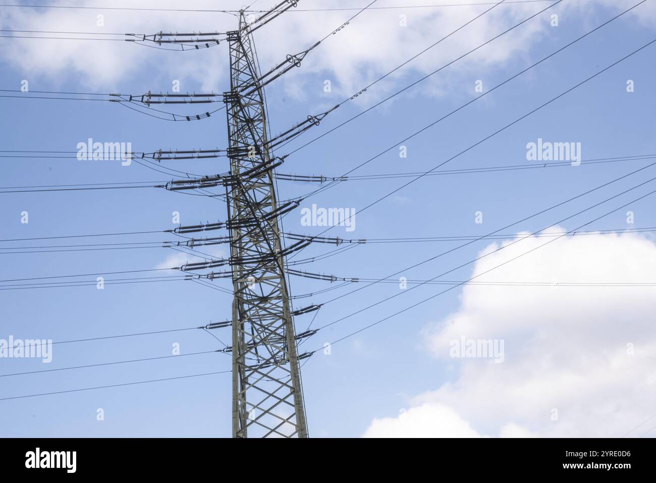 High voltage pylon for power supply Stock Photo - Alamy