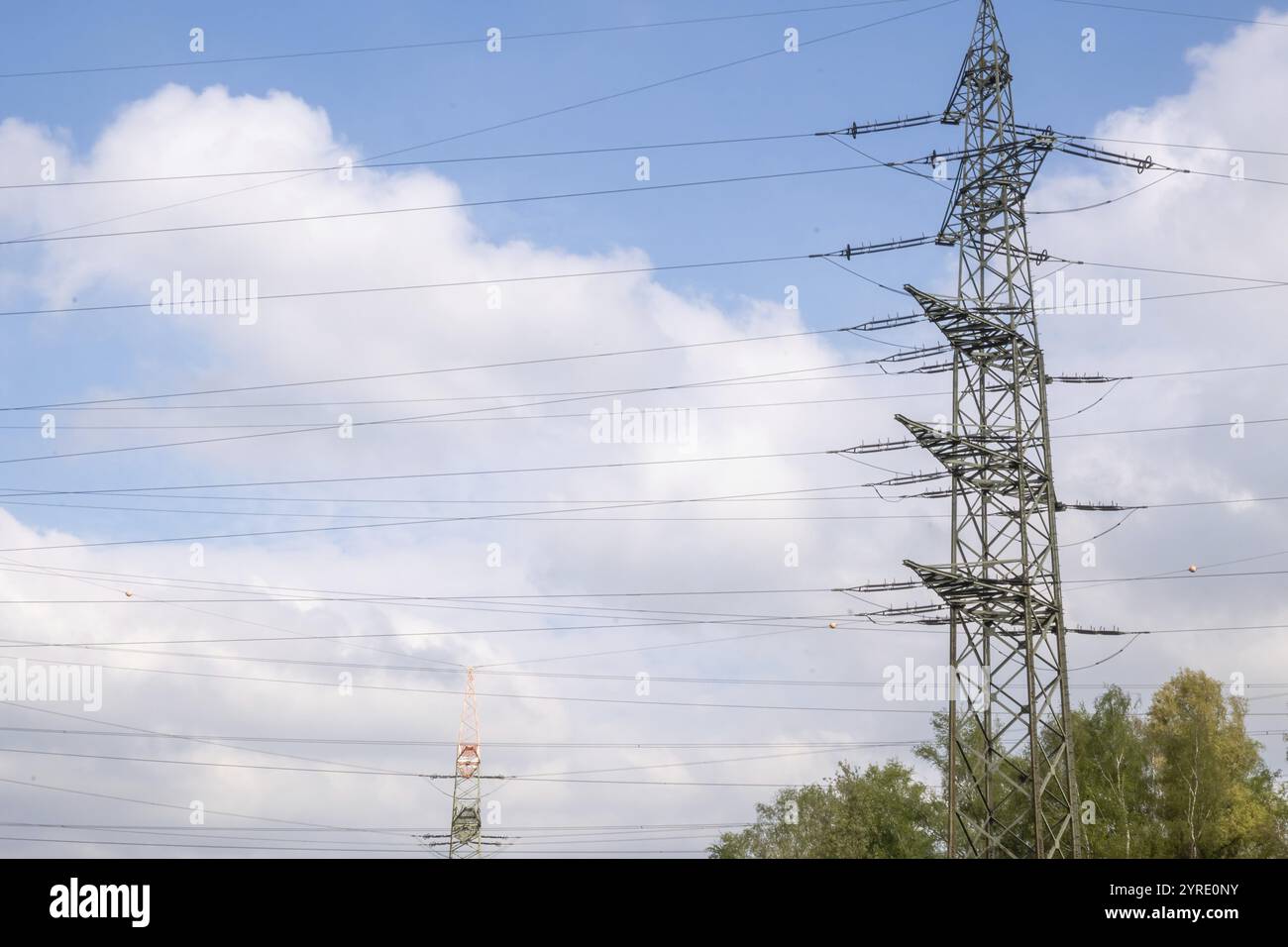 High voltage pylon for power supply Stock Photo - Alamy