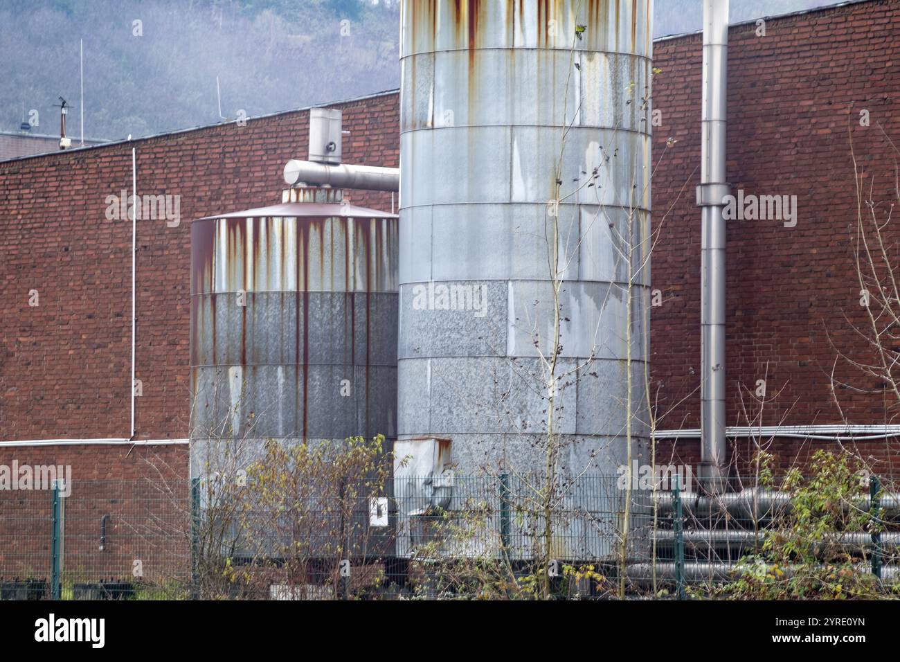 Details of an unused old industrial building Stock Photo - Alamy