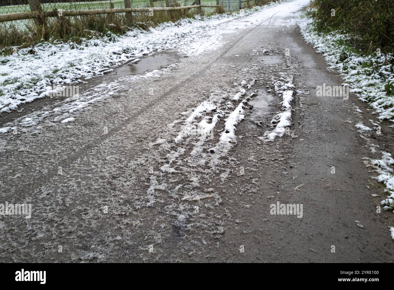 Little road in winter Stock Photo - Alamy