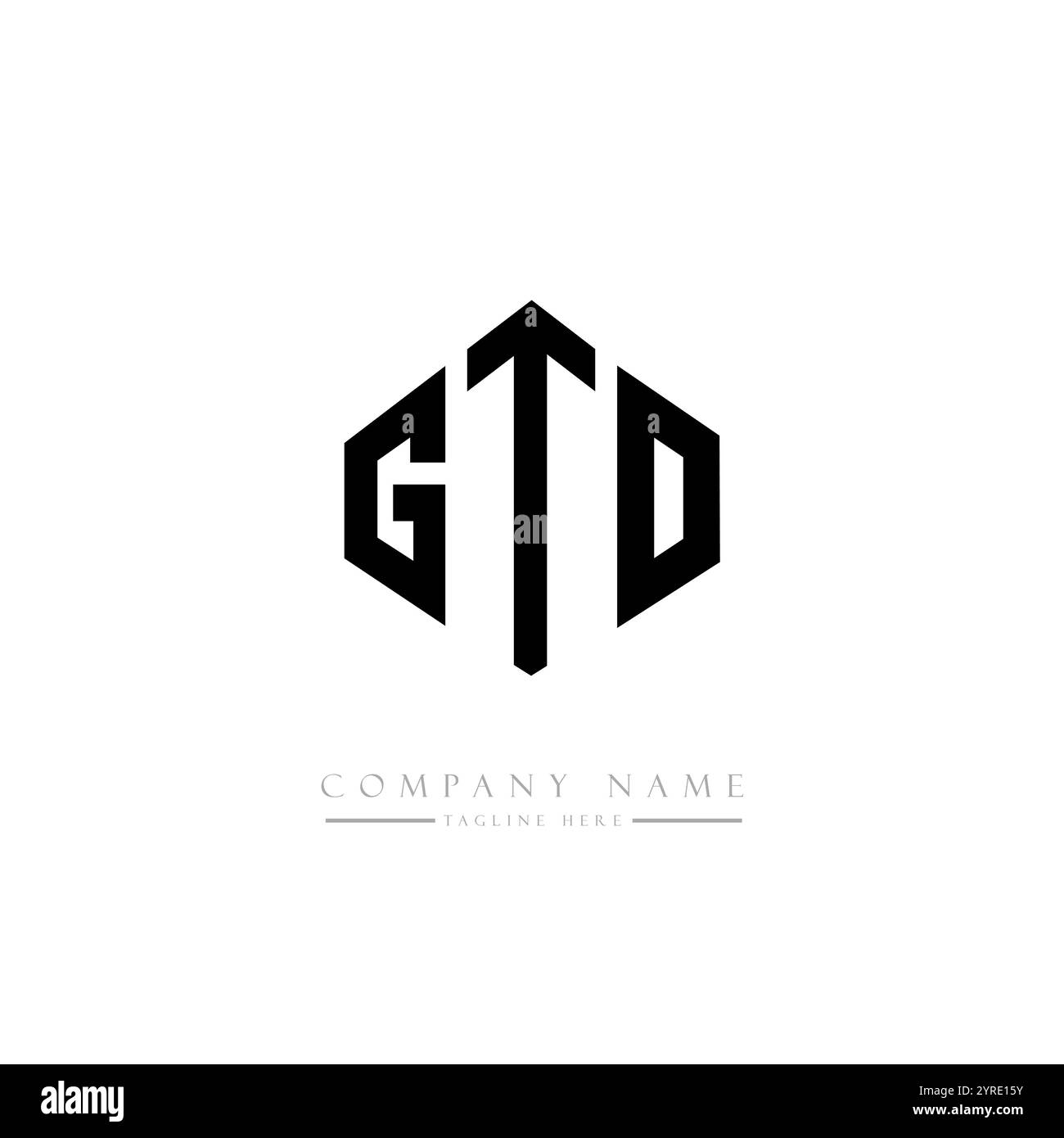 GTO letter logo design with polygon shape. GTO polygon and cube shape ...