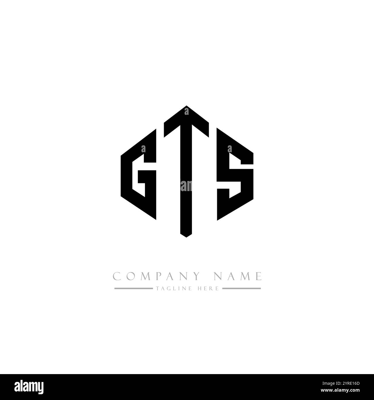 GTS letter logo design with polygon shape. GTS polygon and cube shape ...