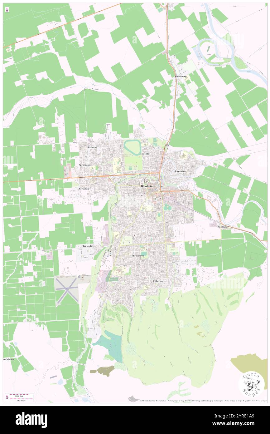 Map of blenheim Cut Out Stock Images & Pictures - Alamy