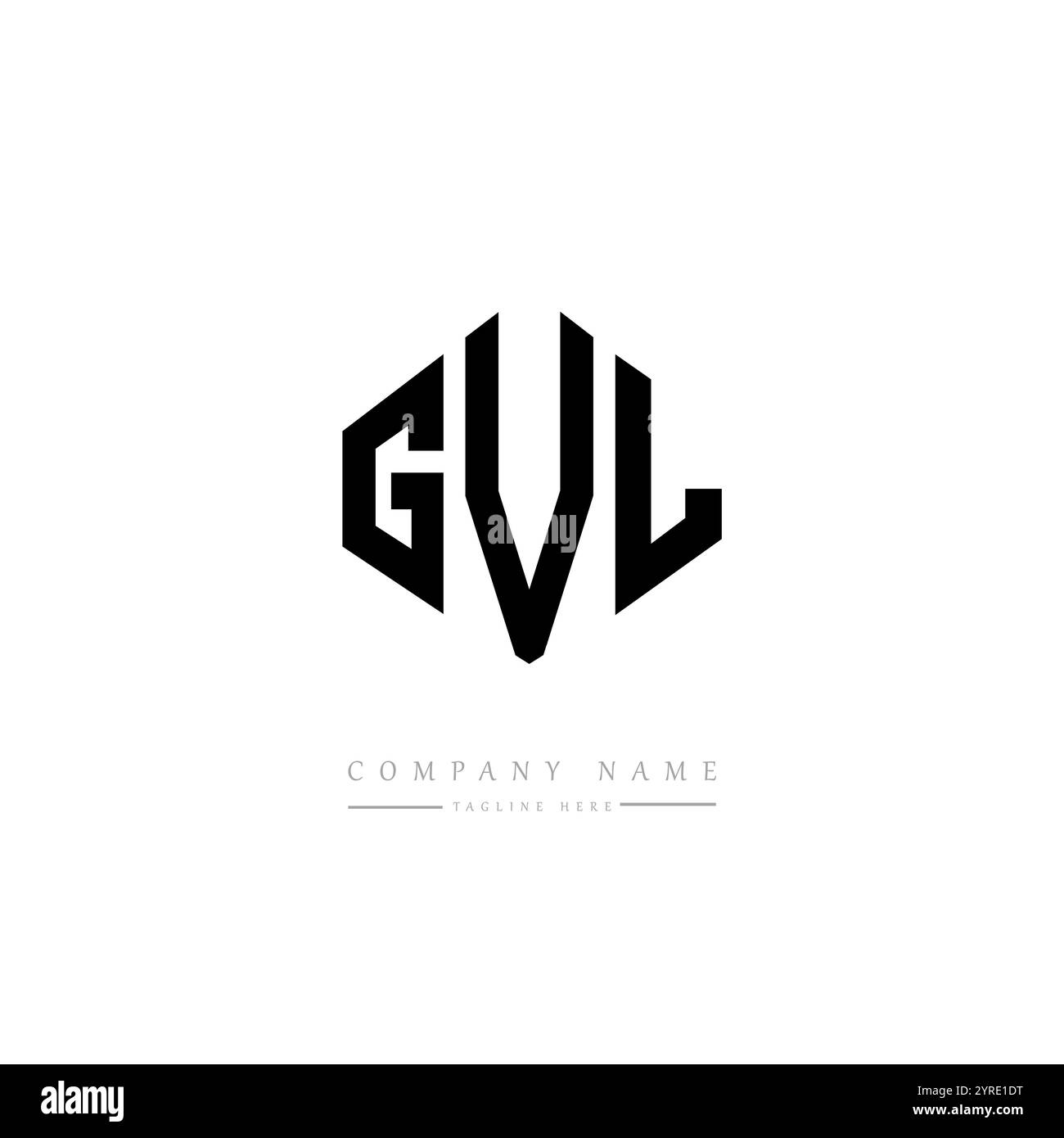 Gvl logo design Stock Vector Images - Alamy
