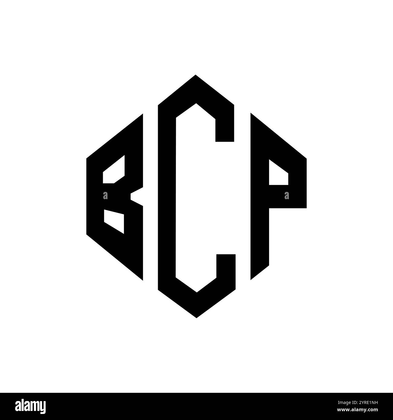 BCP letter logo design with polygon shape. BCP polygon and cube shape ...