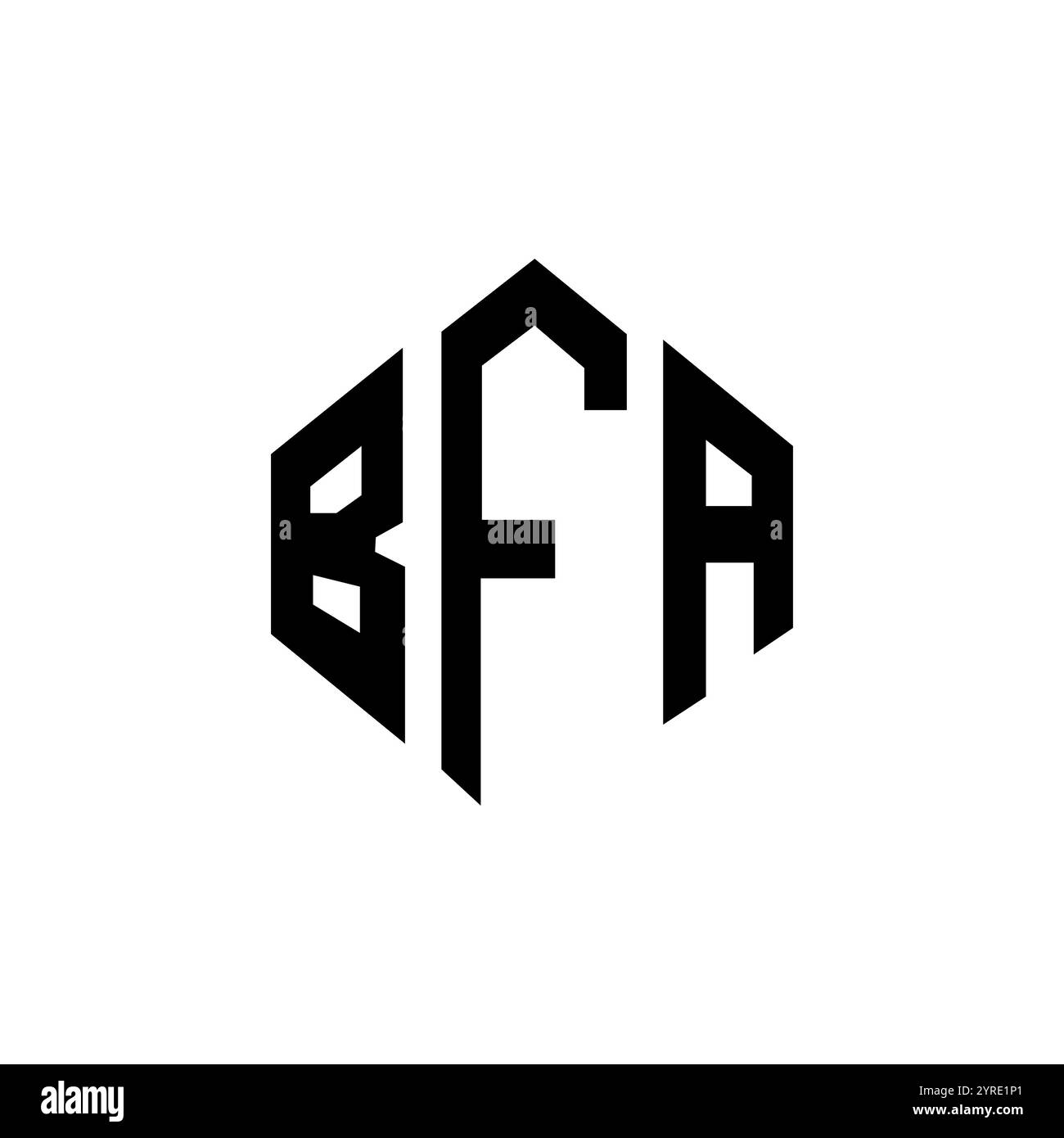 BFA letter logo design with polygon shape. BFA polygon and cube shape ...
