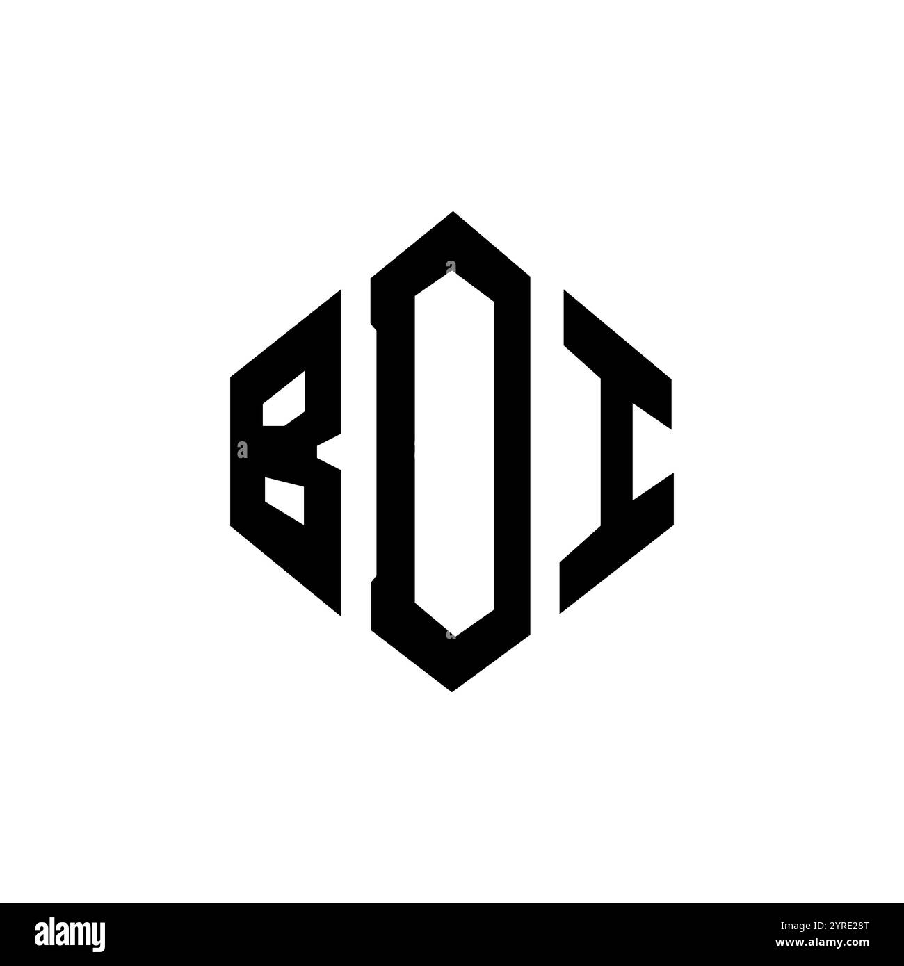BDI letter logo design with polygon shape. BDI polygon and cube shape ...